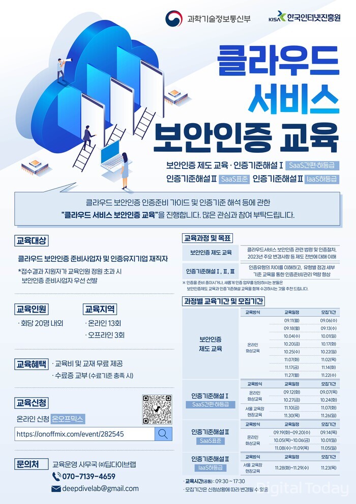 KISA, CSAP 인증 준비사업자 대상 ‘클라우드서비스 보안인증 교육’ 실시